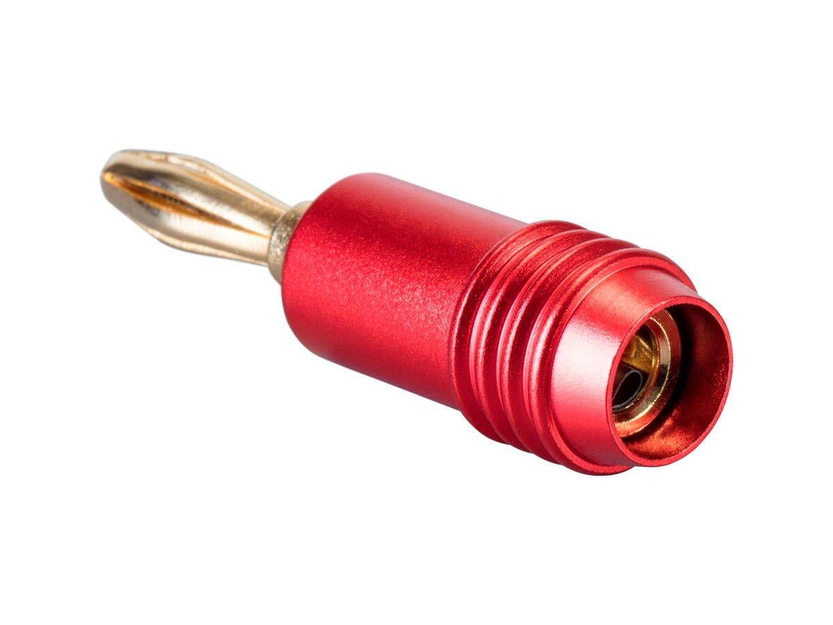 Monoprice 10 Pair Affinity Series 24k Gold Speaker Banana Plug,Black/Red