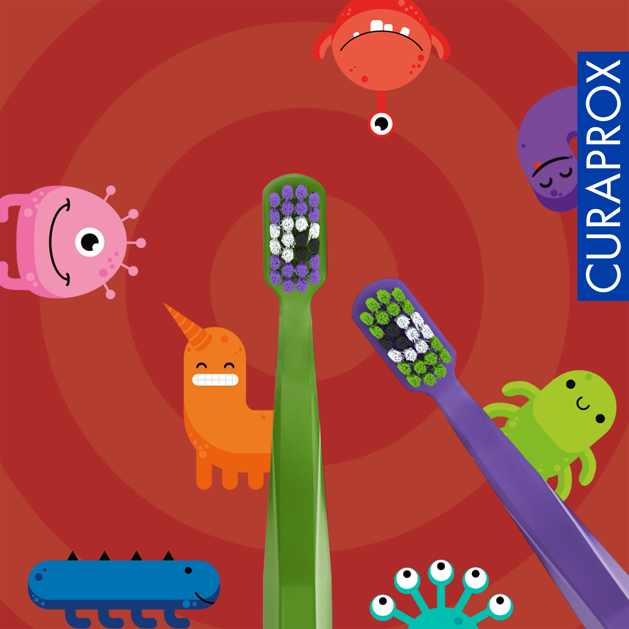 Curaprox CS 5460 Ultra-Soft Toothbrush Set, Special Edition Happy Kids, 2 Pack