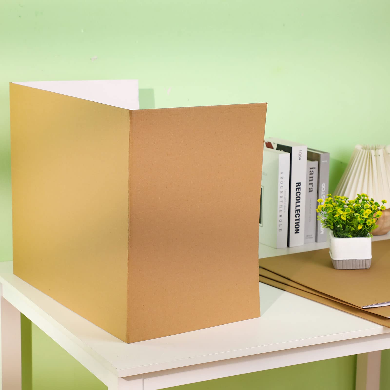 Desk Dividers Privacy Boards for Student Classroom Privacy Folders Thick Cardboard Trifold Poster Board 22.5 x 18 x 12.75'' Table Desk Privacy Panel Screen Partition School Office (24 Pcs)