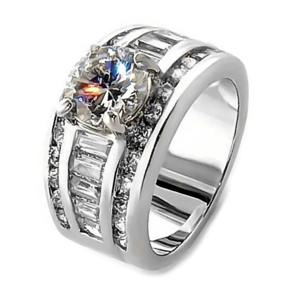 Bianca: 5.2ct Ice on Fire CZ 3 in 1 Stacked Wedding Ring Set 925 Sterling Silver, 3068 sz 6.0