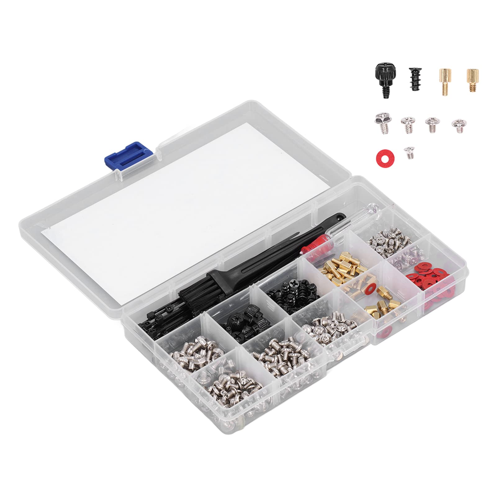 Computer Screw Parts, Long time antirust Computer Screw kit Made of Brass Steel Fiber Paper for Installation