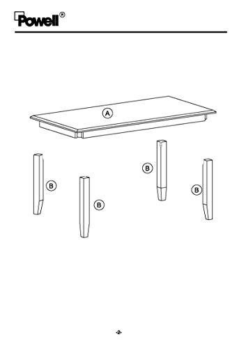 Powell Furniture Jane 5 Piece Dining Set, White