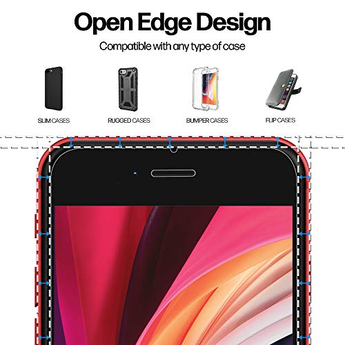 Power Theory 2-Pack Screen Protector for iPhone SE 2nd & 3rd Gen Premium Shatter Resistant Tempered Glass [9H Hardness], Easy Install, HD Clear, Bubble Free, Case Friendly, [Anti-Scratch], Anti-Smudge