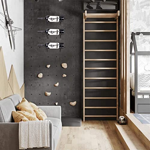 DOUBA Bar Wall Mounted Wine Rack Wine Bottle Storage Display Rack with Screw Metal Hanging Storage Rack
