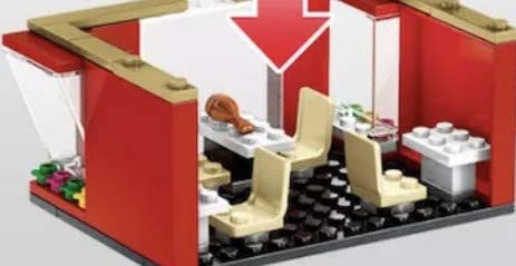 General Jim's City Street Creator Modular Building Blocks Sister Karen’s Fried Chicken Restaurant 282 Piece Toy Bricks Set MOC City Building for Teens and Adults