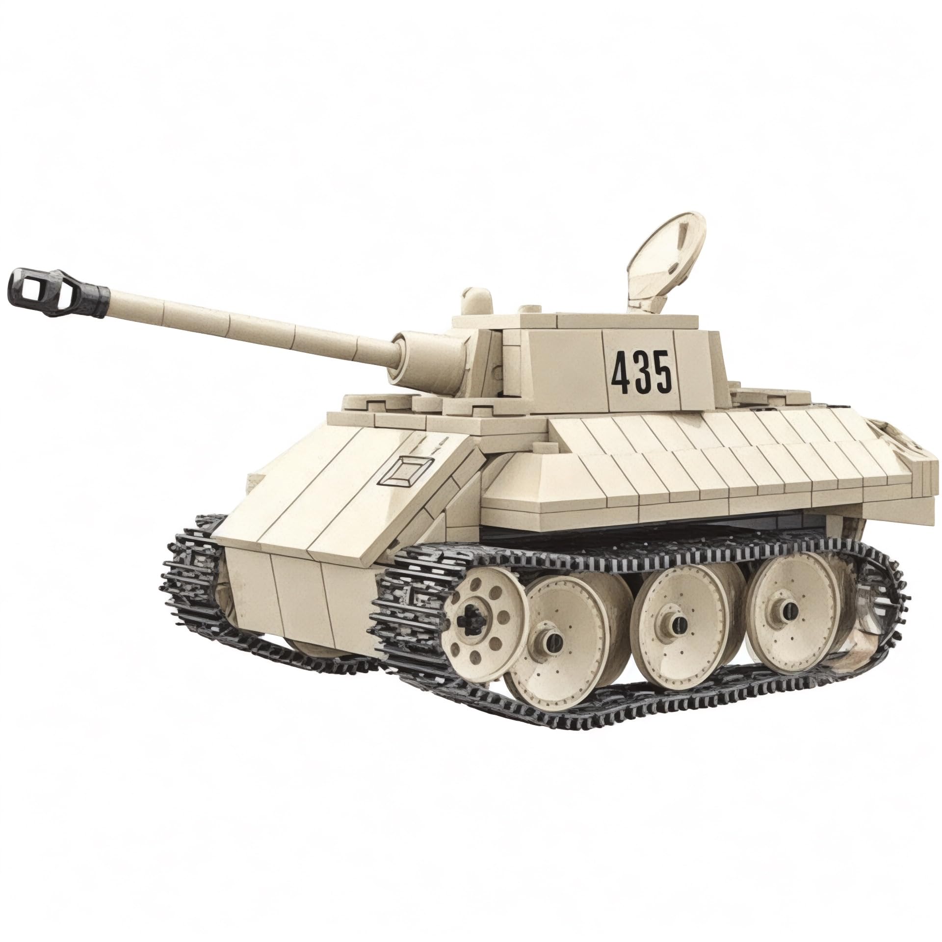 General Jim's Military Series WW2 Building Blocks Toy Set - German Army Leopard VK-1602 Reconnaissance Battle Tank Building Blocks Set