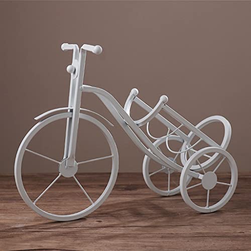 DOUBA Tricycle Metal Wine Rack Holder Bottle Rack Storage Decoration Decor Home Kitchen Bar (Color : D, Size
