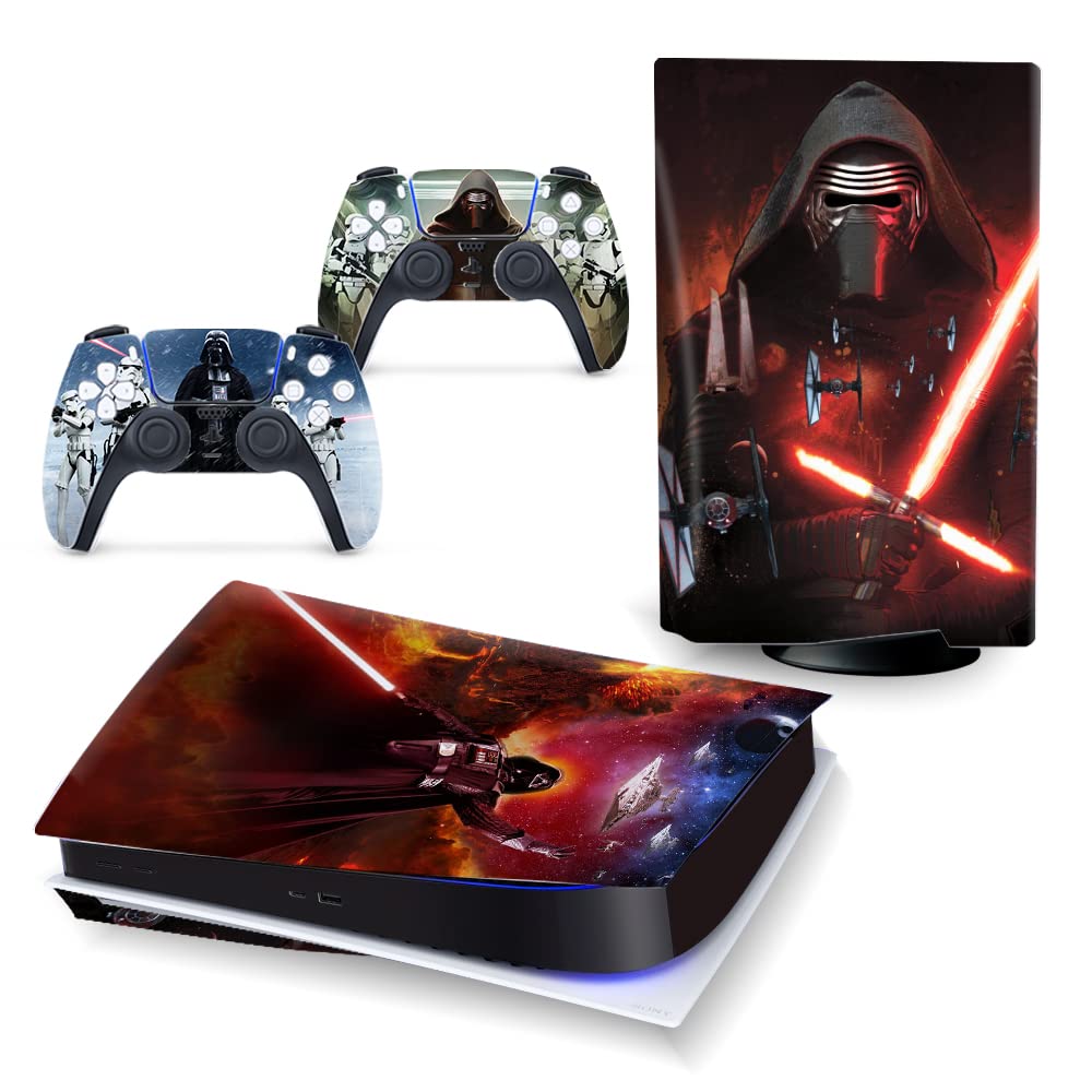 Bopanku Stickers for PS5 Disk Edition Animation Console and Controllers Vinyl Sticker,Scratch Resistant,Bubble-Free,Durable,Compatible with Playstation 5(Disk Edition) B