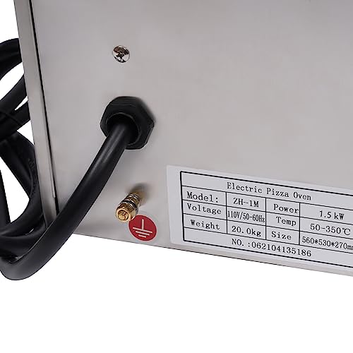 TdiriNar 110V Stainless Steel Electric Pizza Pan Single Layer Bakery Oven Catering Equipment, 12-14 Inches Commercial/Household High Efficiency Pizza Machine For Bakery,Coffee Shop,Restaurant