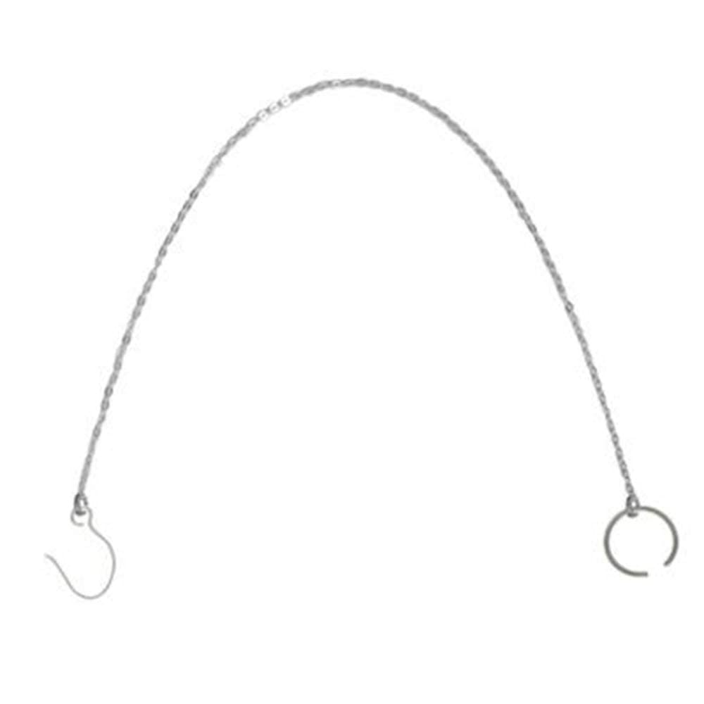 BodyJewelryOnline 20 Gauge Nose Hoop Ring, Attached Silver Chain, C-Shaped Upon Wearing, 8mm - 5/16" Diameter, 6” Long Chain, Earring Fits Any Piercing Hole, Nickel-Free, Hypoallergenic