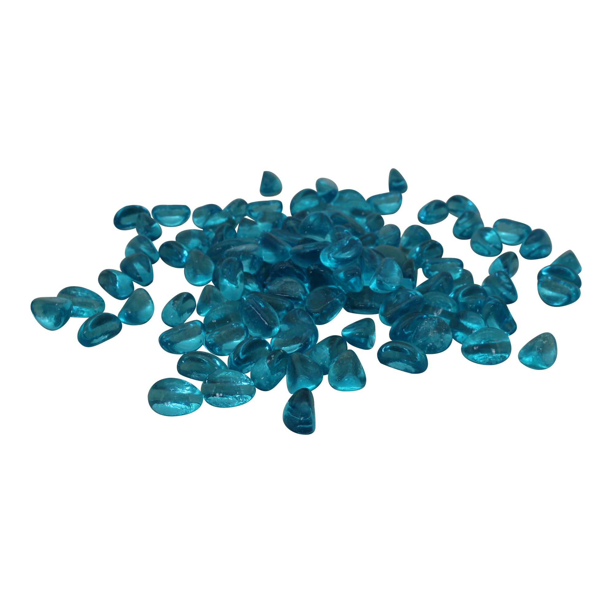 Courtyard Casual Glass Beads for Firepit in Aqua Blue