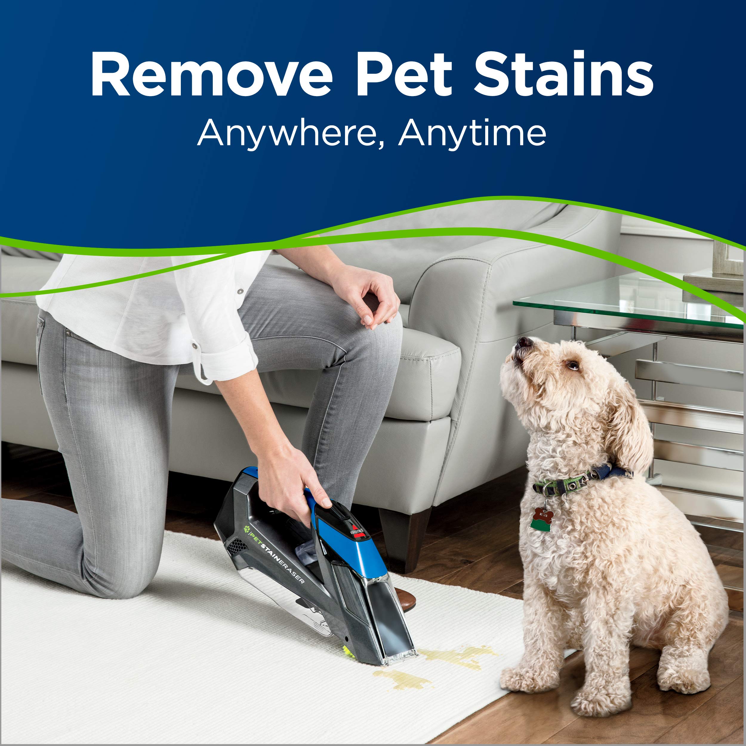 Bissell Pet Stain Eraser Cordless Portable Carpet Cleaner, and car/auto detailer, 2019 Version, 20037