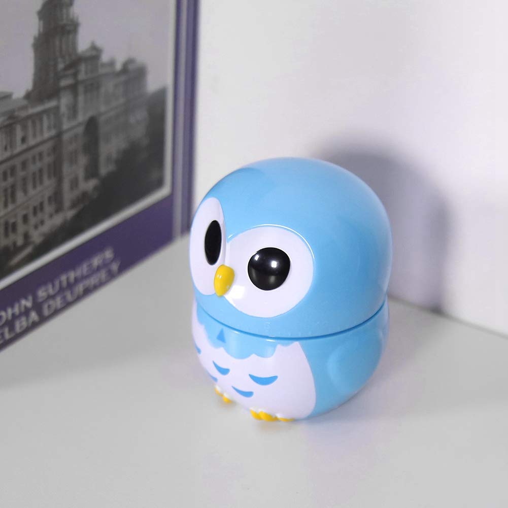 Cooking Timer, Cute Owl Shape Timer, 1-55 Minutes Kitchen Timer Egg Timer Loud Alarm Mechanical Timer for Baking Frying Cooking Eggs Cookies Cakes Games Sports(Blue)