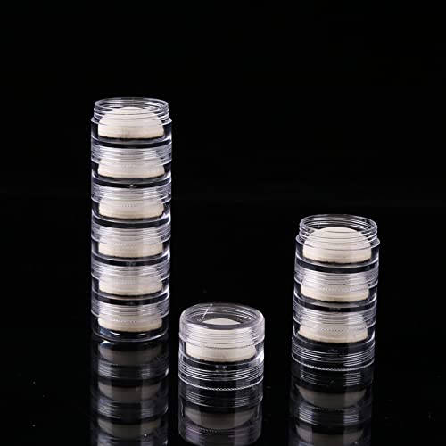 Mini Ink Blending Brushes Tools 2 Handle with 42 Refills Replacement Round Foams and 20 Plastic Storage Cases Stackable Jars Set for Scrapbooking Painting Art Supplies Tool Craft Cardmaking Drawing