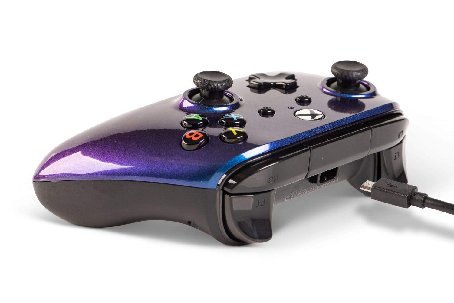 PowerA Enhanced Wired Controller for Xbox One - Cosmos Nebula, gamepad, wired video game controller, gaming controller, Xbox One, works with Xbox Series X|S