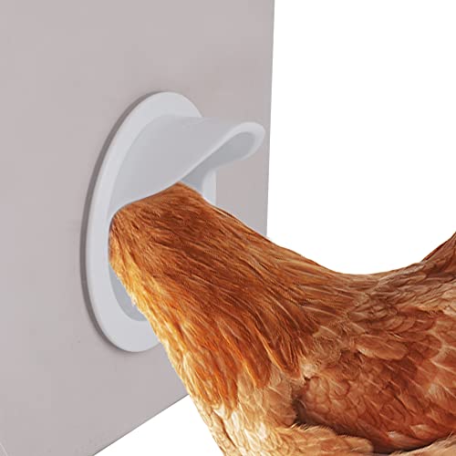DR.DUDU DIY Automatic Chicken Feeder No Waste, 3 Pcs Poultry Feeder Port with Hole Saw, Rain Proof Rodent Proof Gravity Feed Kits for Buckets, Barrels, Bins, Troughs