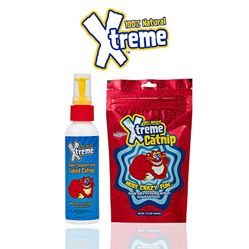 Xtreme Catnip Leaf, 1 oz. β 100% Natural Organically Grown, Super Concentrated Catnip Leaves β Non-Addictive, Fun Cat Treat β Use on Toys, Scratching Posts, Food and More