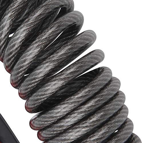 Bicycle Helmet Lock, Bike Cable Lock Steel Wire Lock Rope Design for Home for Outdoors(Black)