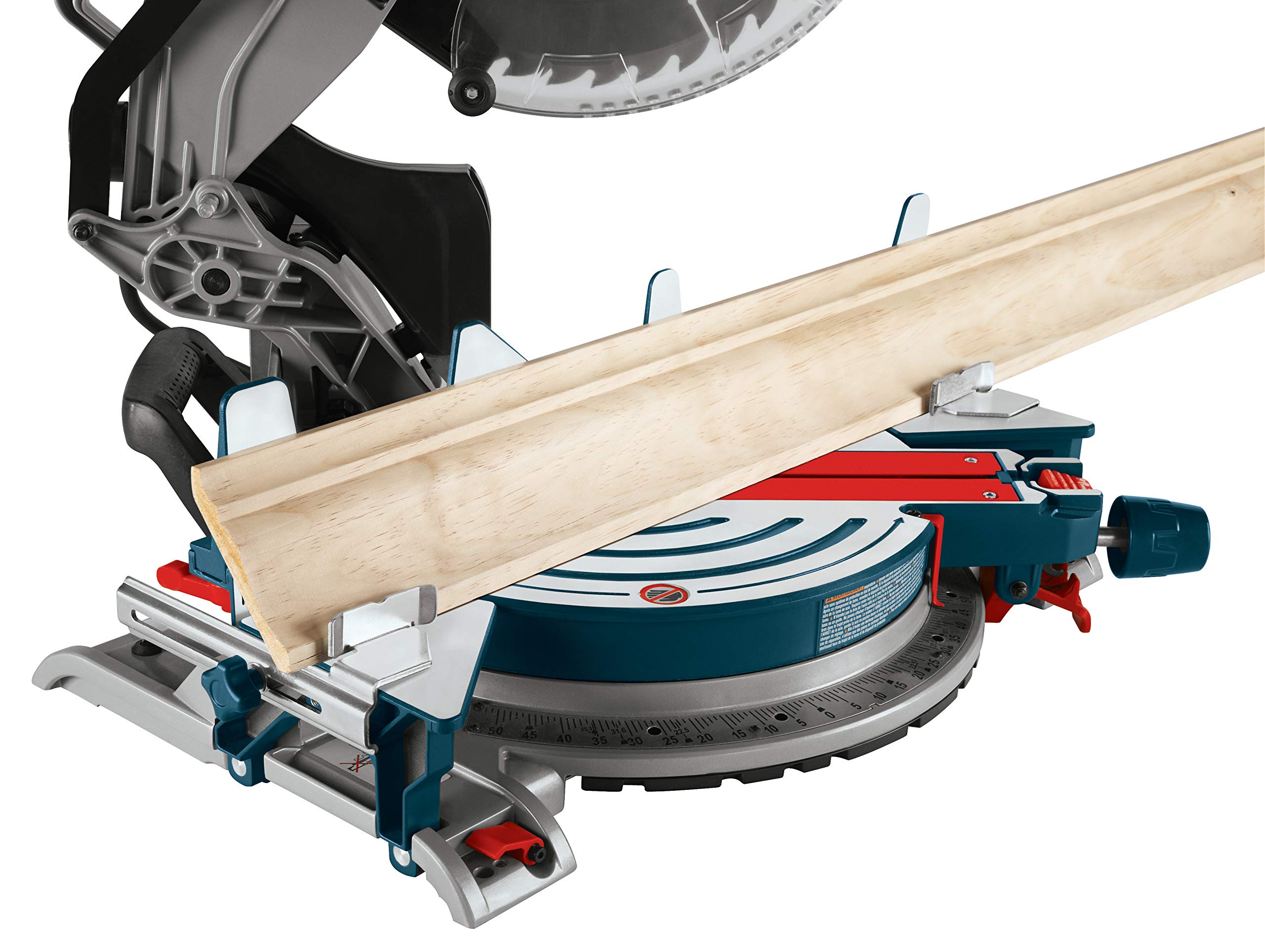 Bosch CM10GD Compact Miter Saw 15 Amp Corded 10 Inch Dual-Bevel Sliding Glide Miter Saw with 60-Tooth Carbide Blade and MS1233 Crown Stop Kit for Bosch Miter Saws, Includes Mounting Knobs and Hardware