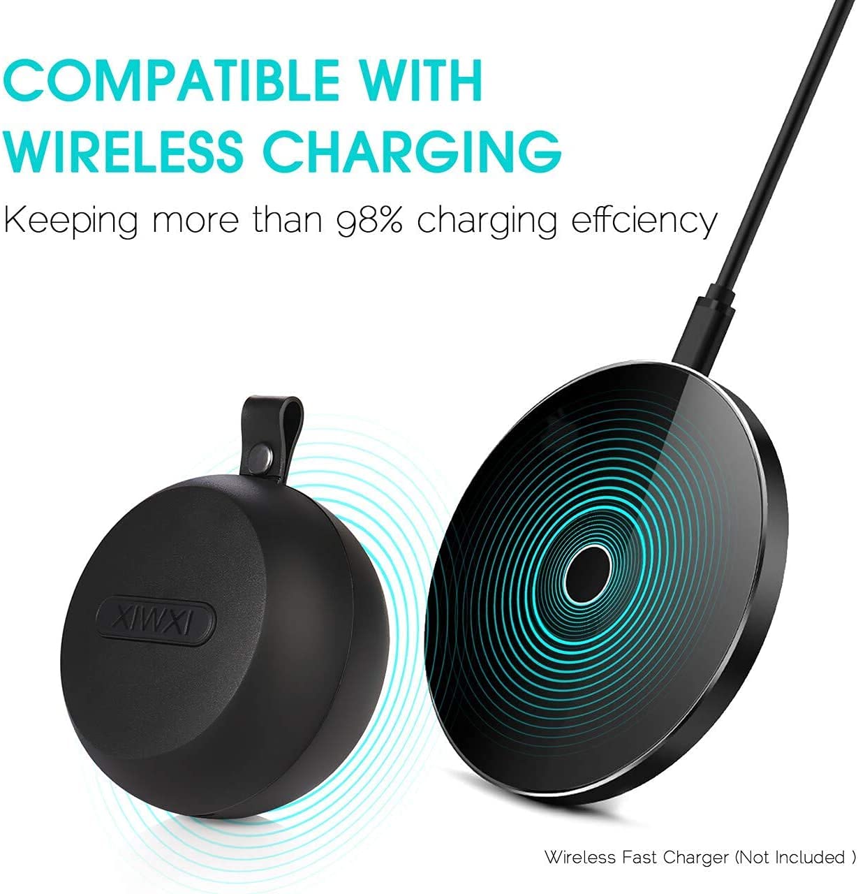 Beacon Pet Professional IP68 Waterproof Earbuds for Swimming Bathing, True Wireless Bluetooth 5.0 Earbuds, in-Ear Stereo Bluetooth Headphones, Wireless Earphones with Charging Case, 20 Hours Playtime