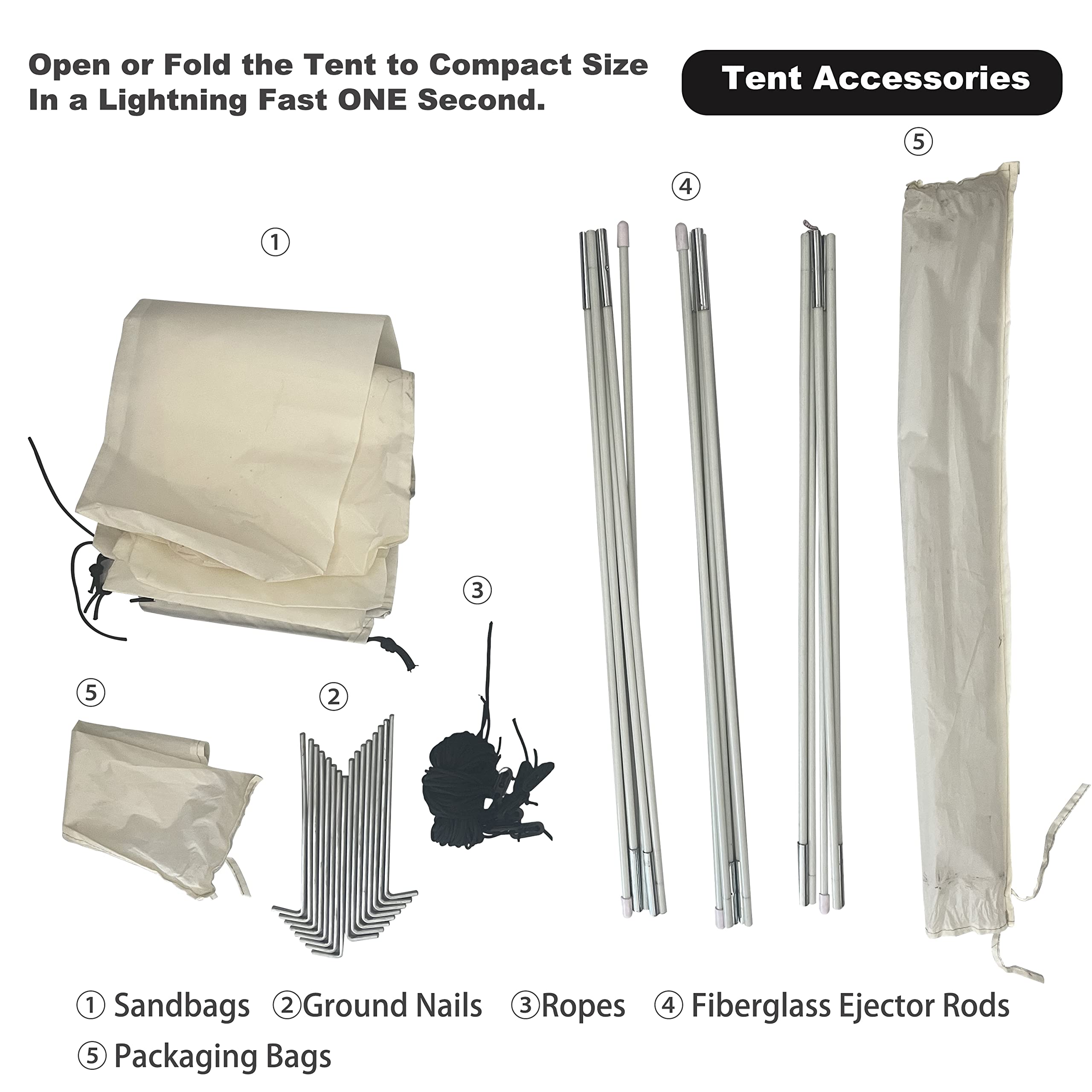 Bubble Tent Screen House Room Outdoor Camping Tent Canopy Gazebos Instant Pop Up Tent Waterproof (12×12×8 inch 8 Panel)