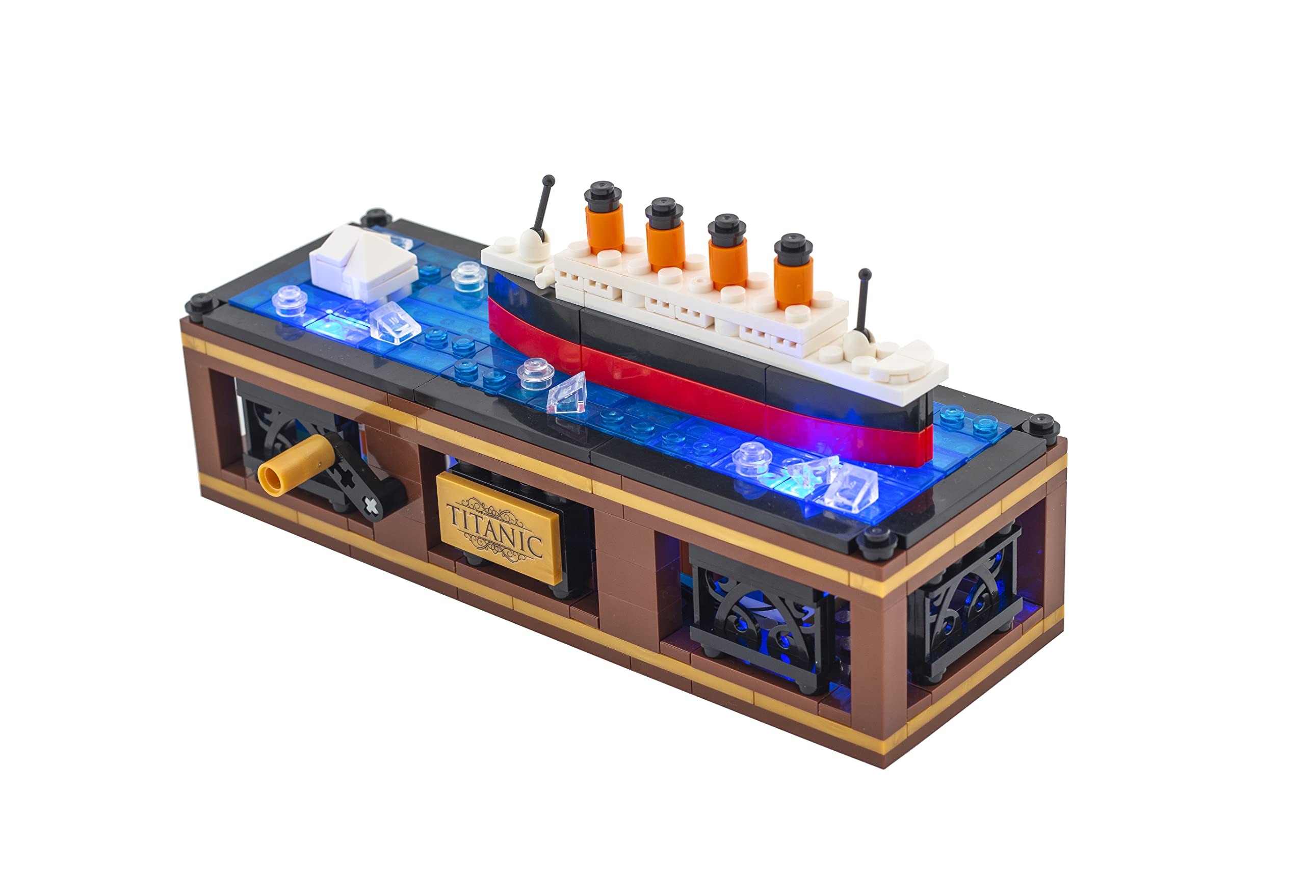 Brick Loot Iceberg Titanic Building Blocks Set with Light Kit & Motion, Toy Ship Model, Building Bricks Sets for Adults or Kids 6 Year Old +, Home Decor, Compatible with All Major Brands (319 Pieces)