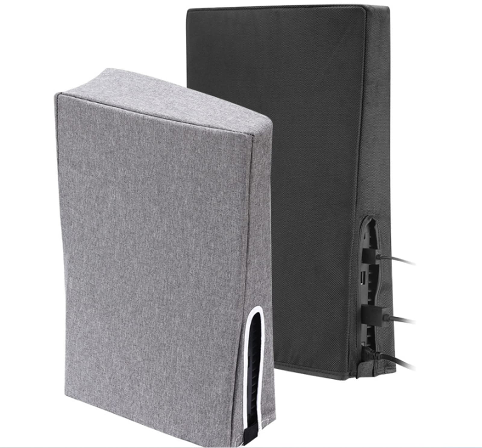 Console Cover for PS5 Console Protection Dust Cover PS5 Dustproof Anti-Scratch Anti-Fall Waterproof Protector Case for Sony Playstation 5 dust Protection Sleeve with dust Plug(Black)
