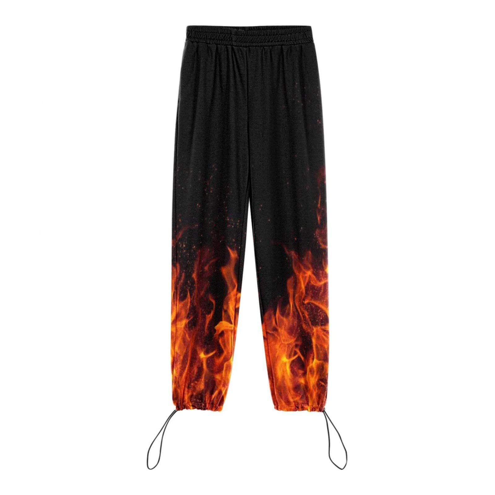Cinch Bottom Sweatpants for Women High Waisted Fleece Lined Athletic Joggers Plus Size Soft Sweat Pant with Pocket A-red