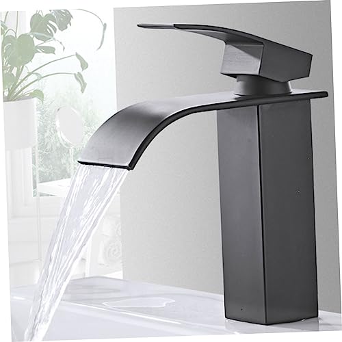 Homoyoyo Bathroom Faucet Replaceable Sink Faucet Kitchen Faucet with Sprayer Kitchen Sink Sprayer Waterfall Sink Black Sink Faucets for Bath Sinks Household Accessories Stainless Steel