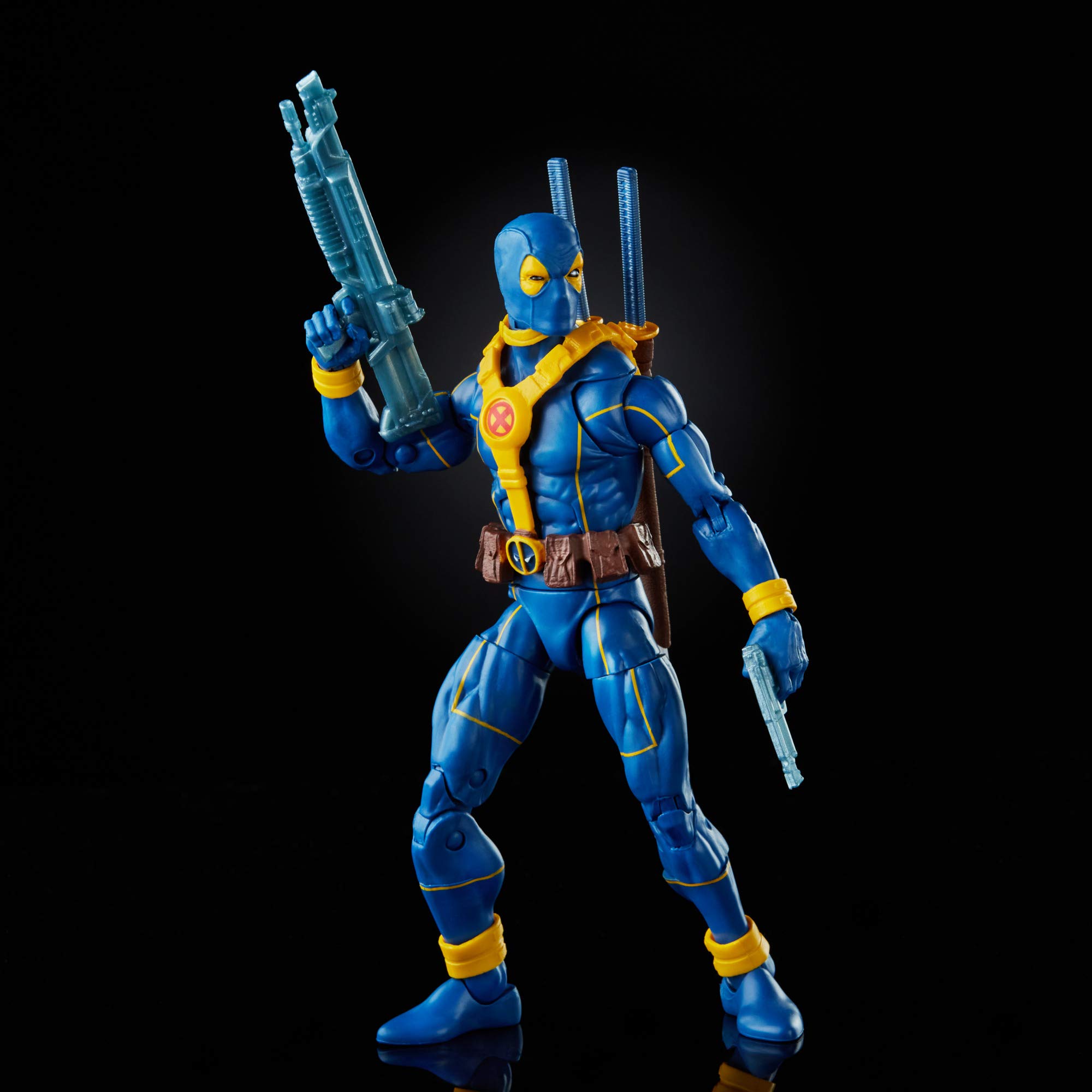 Marvel Hasbro Legends Series Deadpool Collection 6-inch Deadpool Action Figure Toy Premium Design and 4 Accessories, Blue