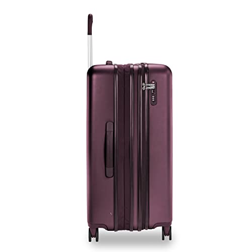 Briggs & Riley Sympatico Hardside Large Spinner Luggage, Plum, 30-Inch Checked