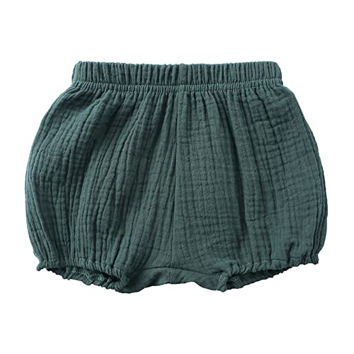 EISHOW 5 Packs Infant Baby Summer Shorts Soft Loose Bloomers Unisex Girls Boys Cotton Linen Blend Harem Triangle Shorts Pants