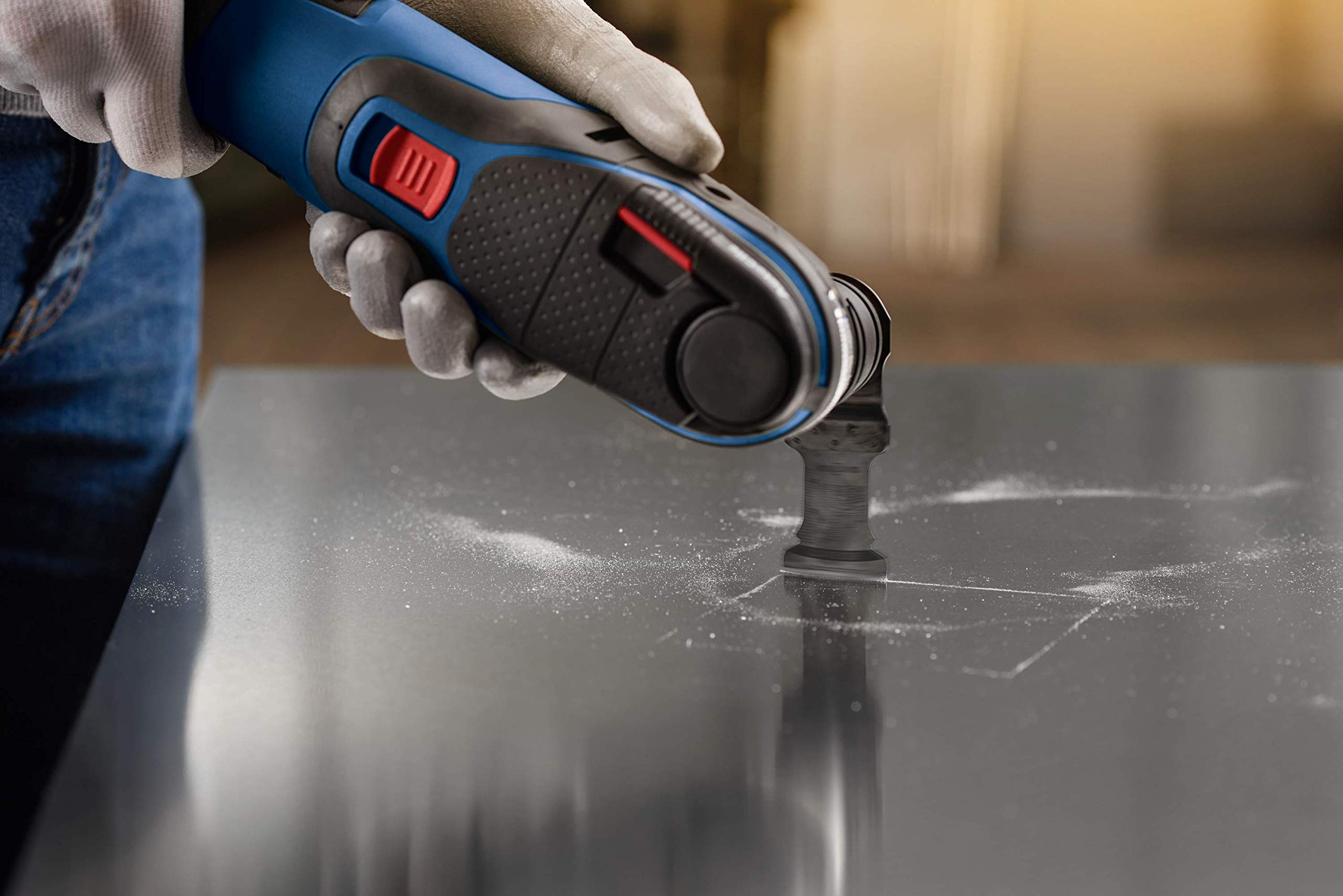 BOSCH OSL114CC-2 2-Pack 1-1/4 In. Starlock Oscillating Multi Tool Metal & More Curved-Tec Carbide Extreme Plunge Cut Blades for Metal (Nails and Staples), Wood with Nails, PVC