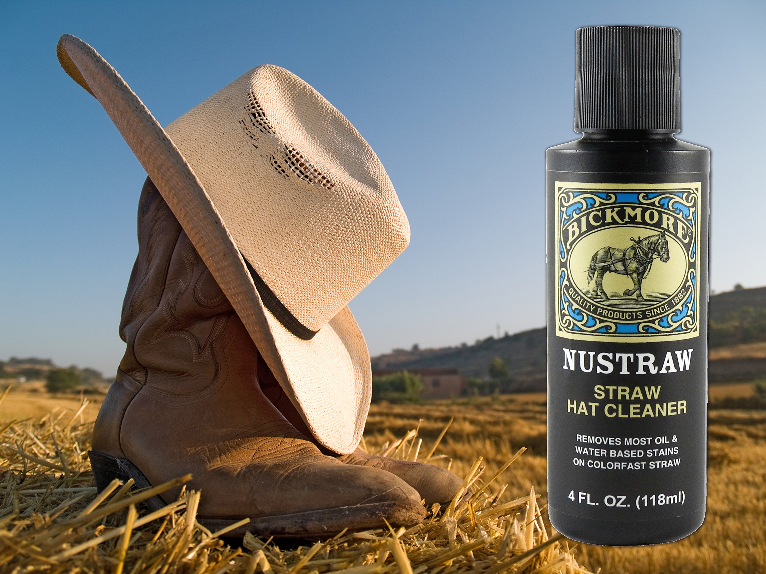 Bickmore Nustraw Straw Hat Cleaner - Bick Hat Care for Straw Fedora Cowboy Style Hats - Toxic Free