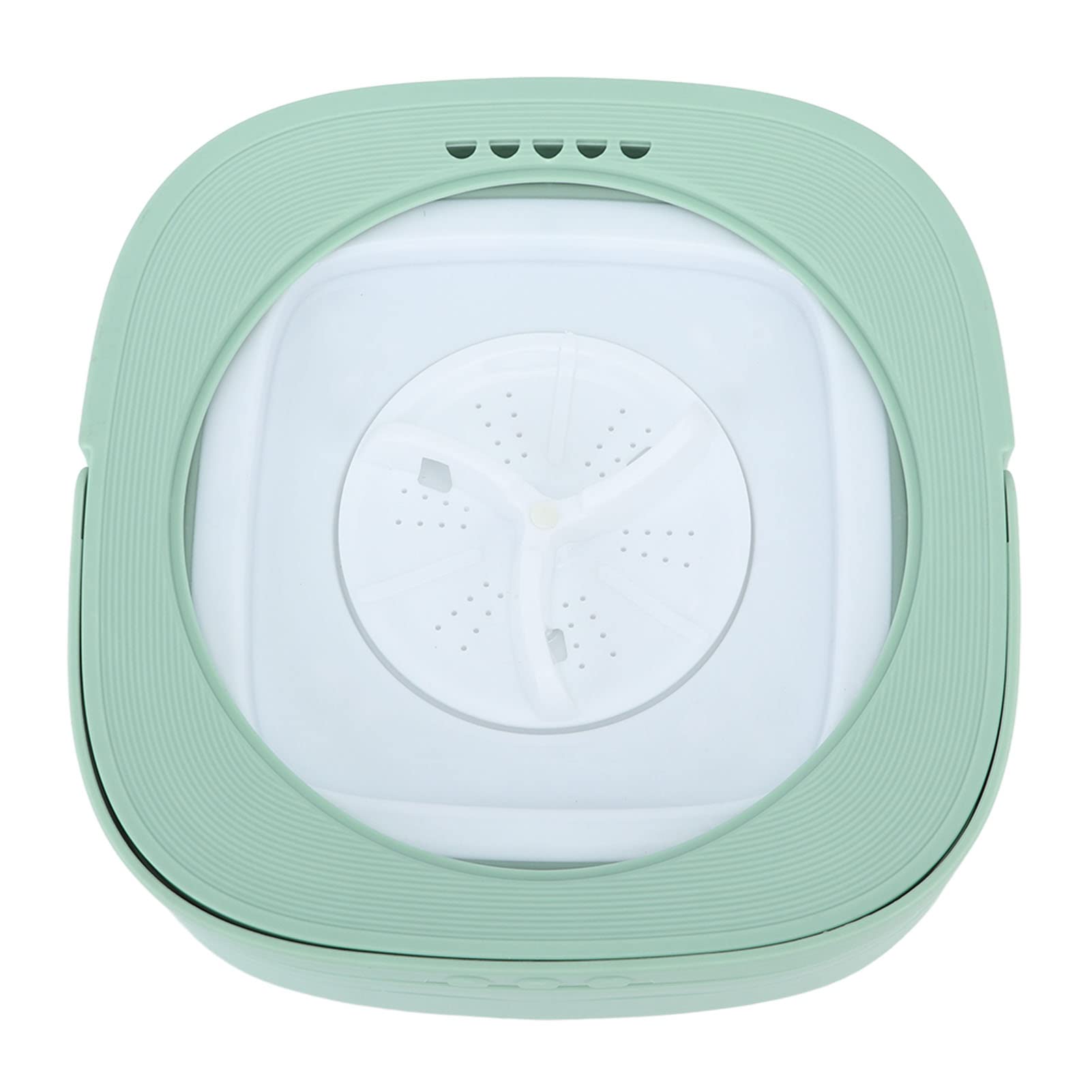 Foldable Washing Machine, Automatic Portable ABS Mini Washing Machine US Plug 100‑240V for Travel (Green)