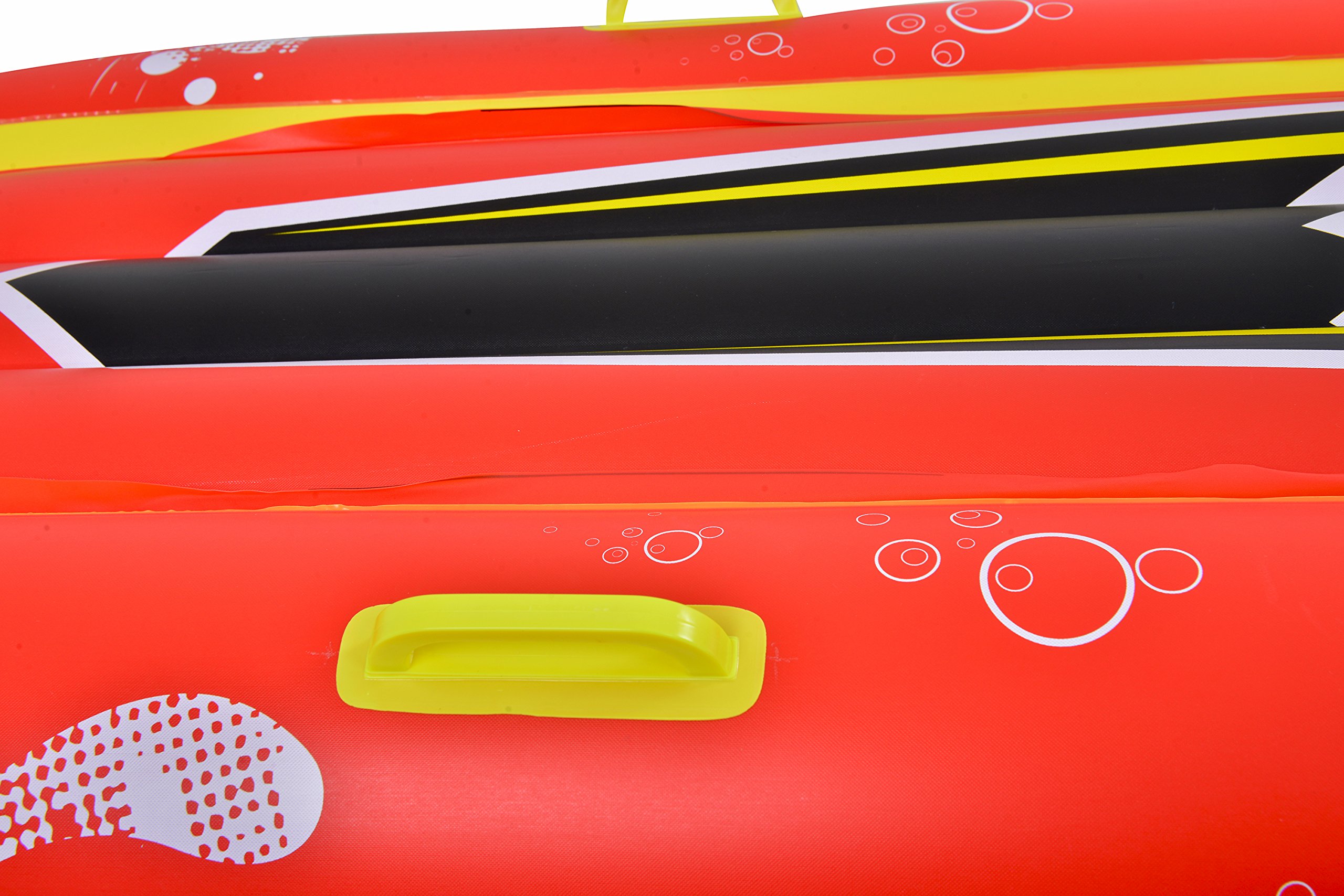 Blue Wave Sports Power Glider 2-Person Inflatable Snow Sled, 57-Inch, Red,Yellow