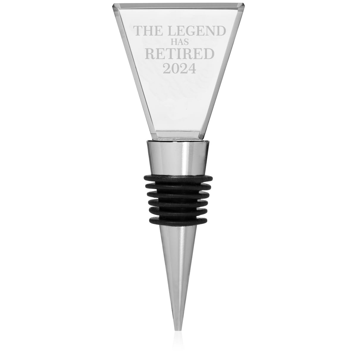 Crystal Wine and Beverage Bottle Stopper The Legend Has Retired 2024 Retirement Gift