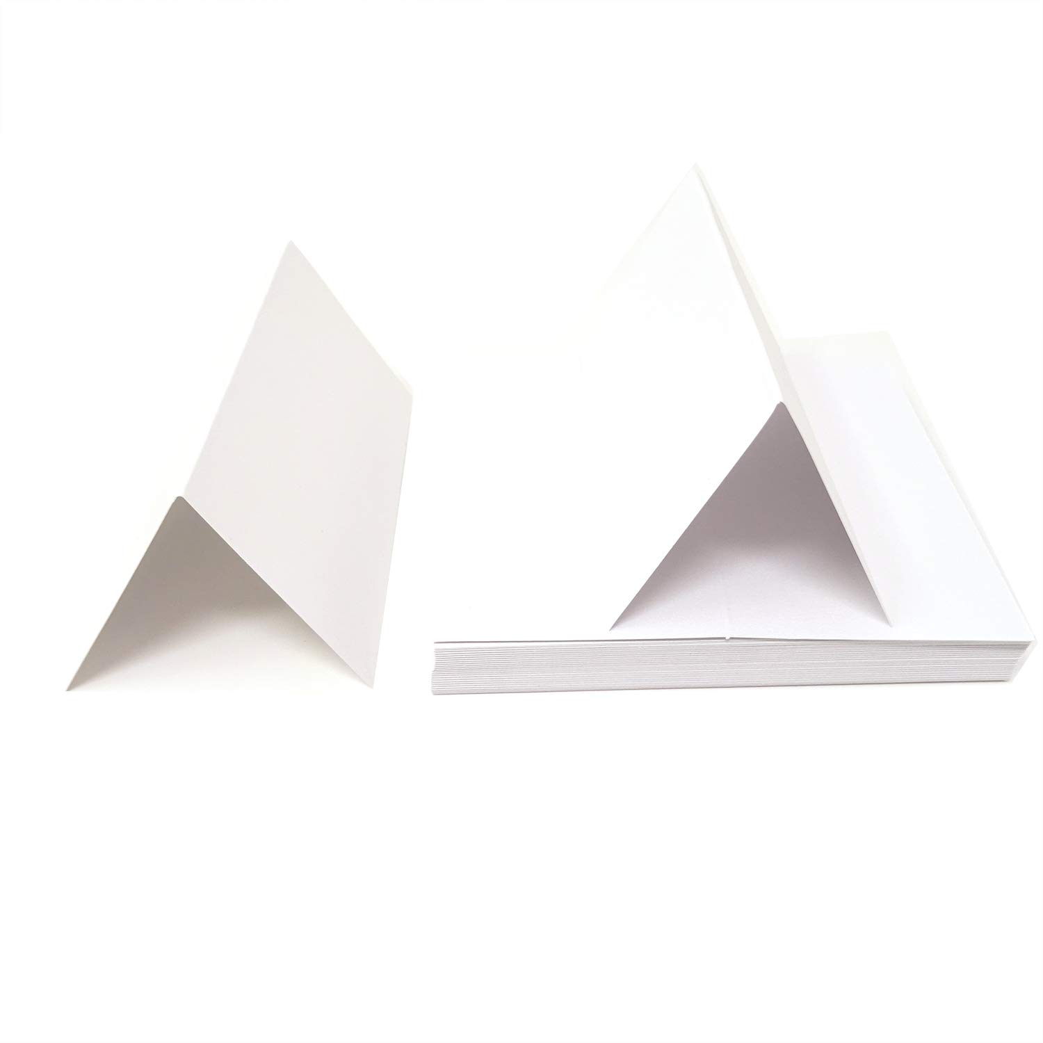 Honbay 50PCS White Blank Place Cards Table Tent Tags Seating Cards for Wedding Party Banquet