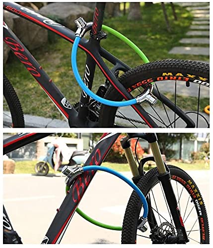 Bicycle Lock, Anti-Theft Steel Cable Lock, Portable Mini Ring Lock Mountain Road Bike Riding Equipment Accessories(Color:Black)