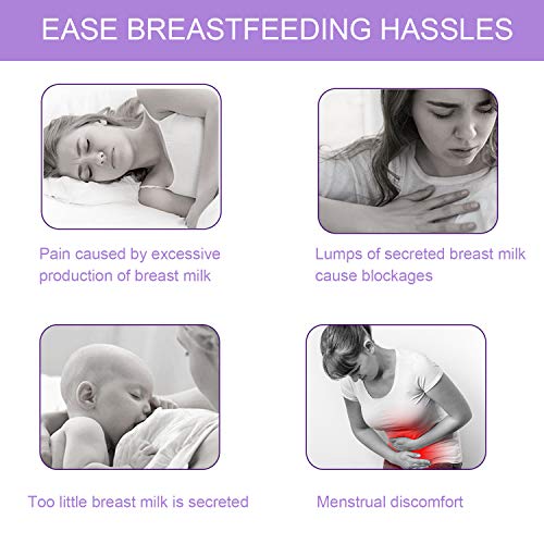 QETRABONE Breast Therapy Pads, Hot Cold Breastfeeding Gel Pads, Breastfeeding Essentials and Postpartum Recovery, Nursing Pain Relief for Mastitis, Engorgement, Reusable, Freezable, Microwavable