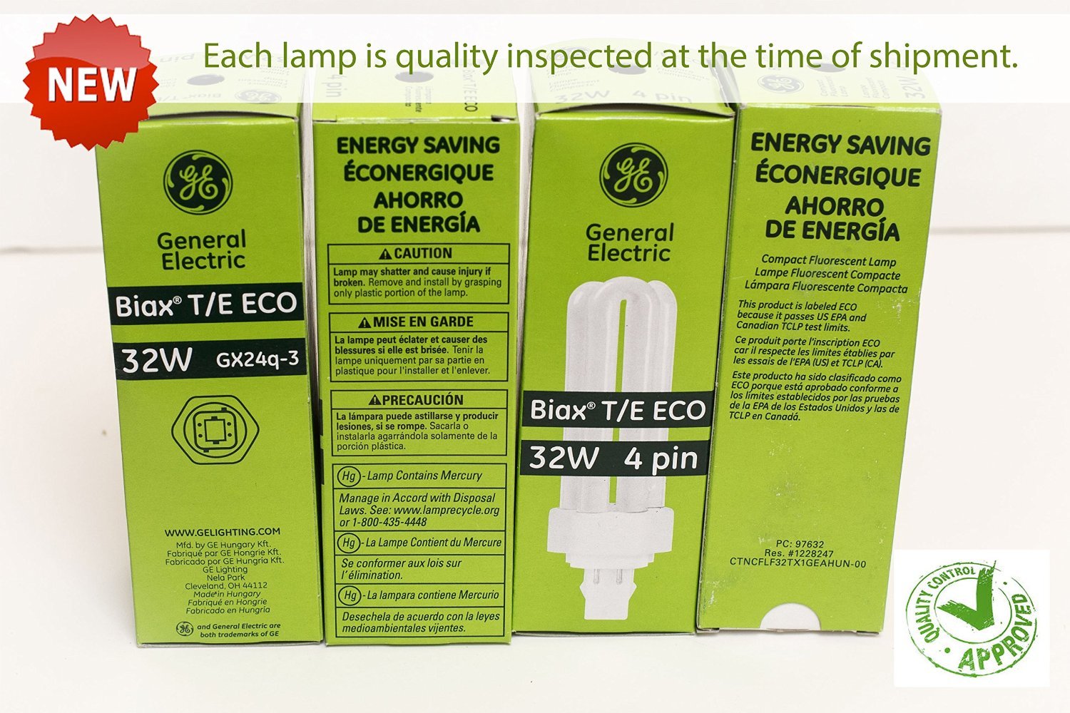 GE Biax 32 Watt T/E ECO F32TBX/835/A/ECO (4 pack)