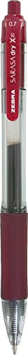 Zebra Pen Sarasa Dry X20 Retractable Gel Pen, Medium Point, 0.7mm, Assorted Fashion Color Ink, 4-Pack (Packaging May Vary)
