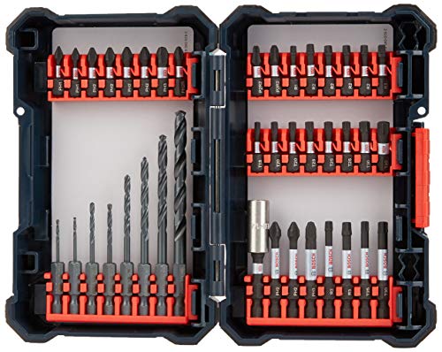 BOSCH PS31-2A 12V Max 3/8 In. Drill/Driver Kit with (2) 2 Ah Batteries and BOSCH DDMS40 40-Piece Assorted Impact Tough Drill Drive Custom Case System Set