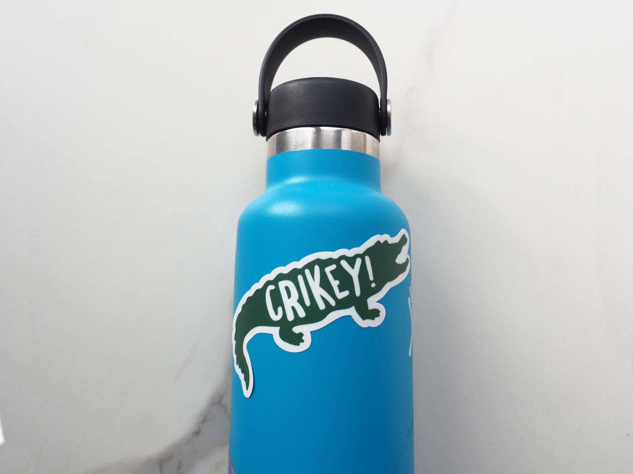 Crikey Sticker, Cute Crocodile Stickers for Hydroflask, Crocodile Dundee Quote, Croc Hunter Australian Sayings, Aussie Quotes, Reptile Decal