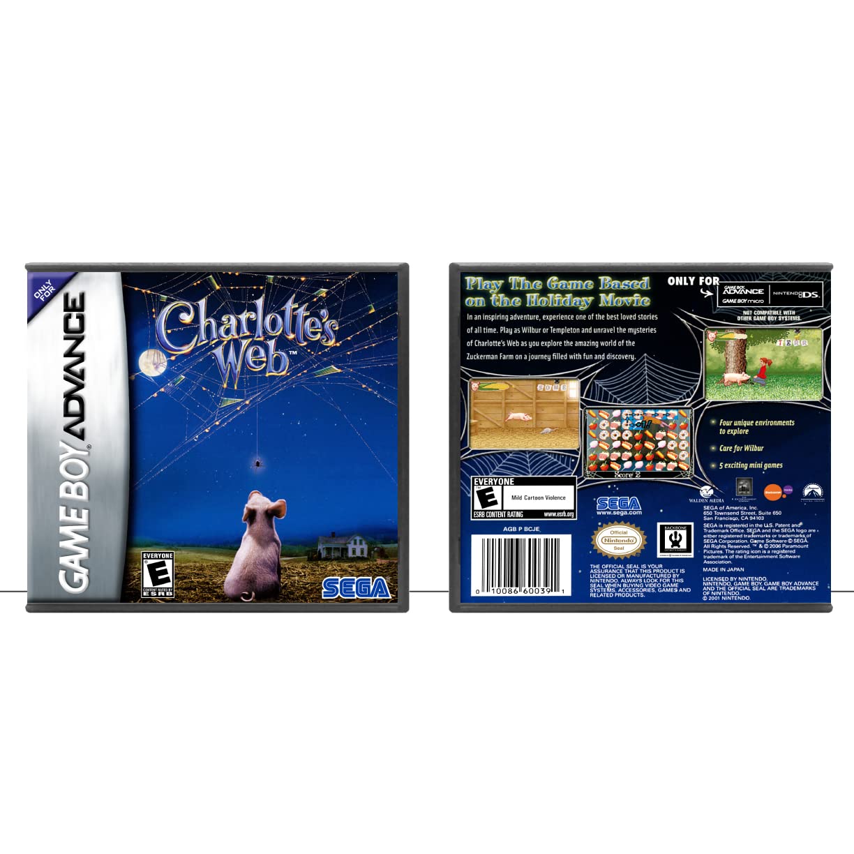 Charlotte's Web | (GBA) Game Boy Advance - Game Case Only - No Game