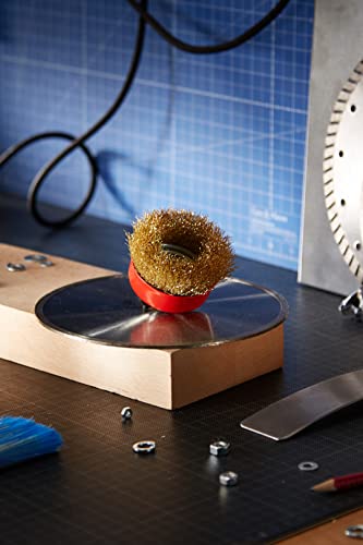 Bosch X-LOCK 2608620730 Cup Wire Brush (Cup Shape, 3.0 inches (75 mm), Brass 0.01 inches (0.3 mm), Straight, 1 Piece)
