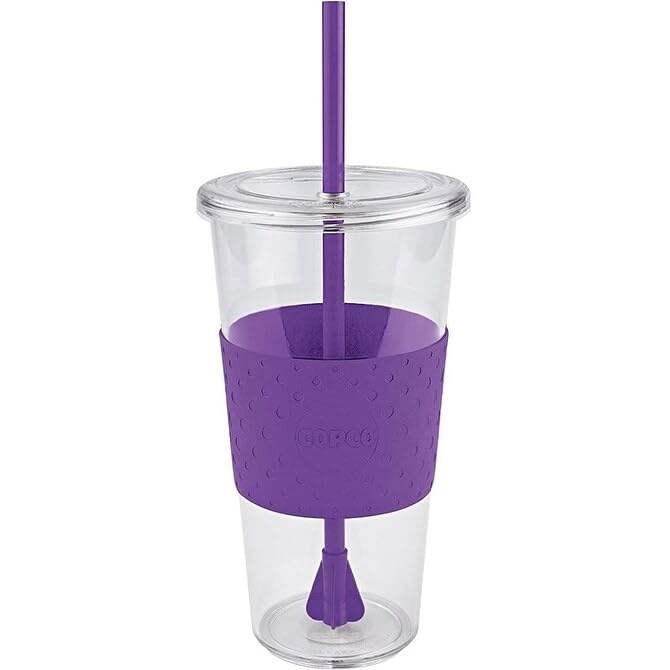 Copco Set of 2 Sierra On The Beach Purple Cold 24 Ounce Tumblers