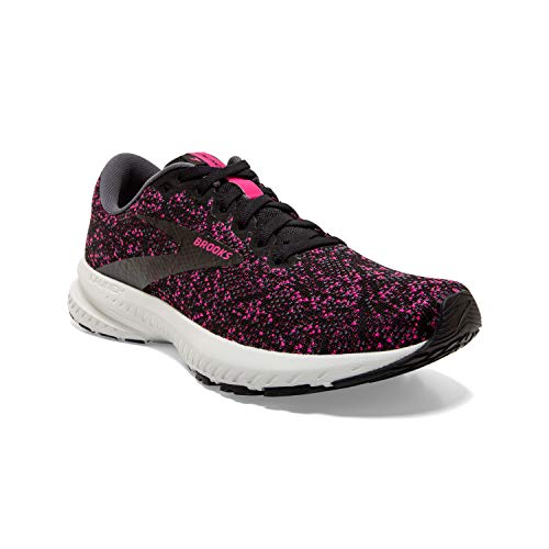 Brooks Womens Launch 7 Running Shoe - Black/Ebony/Beetroot - B - 5.5