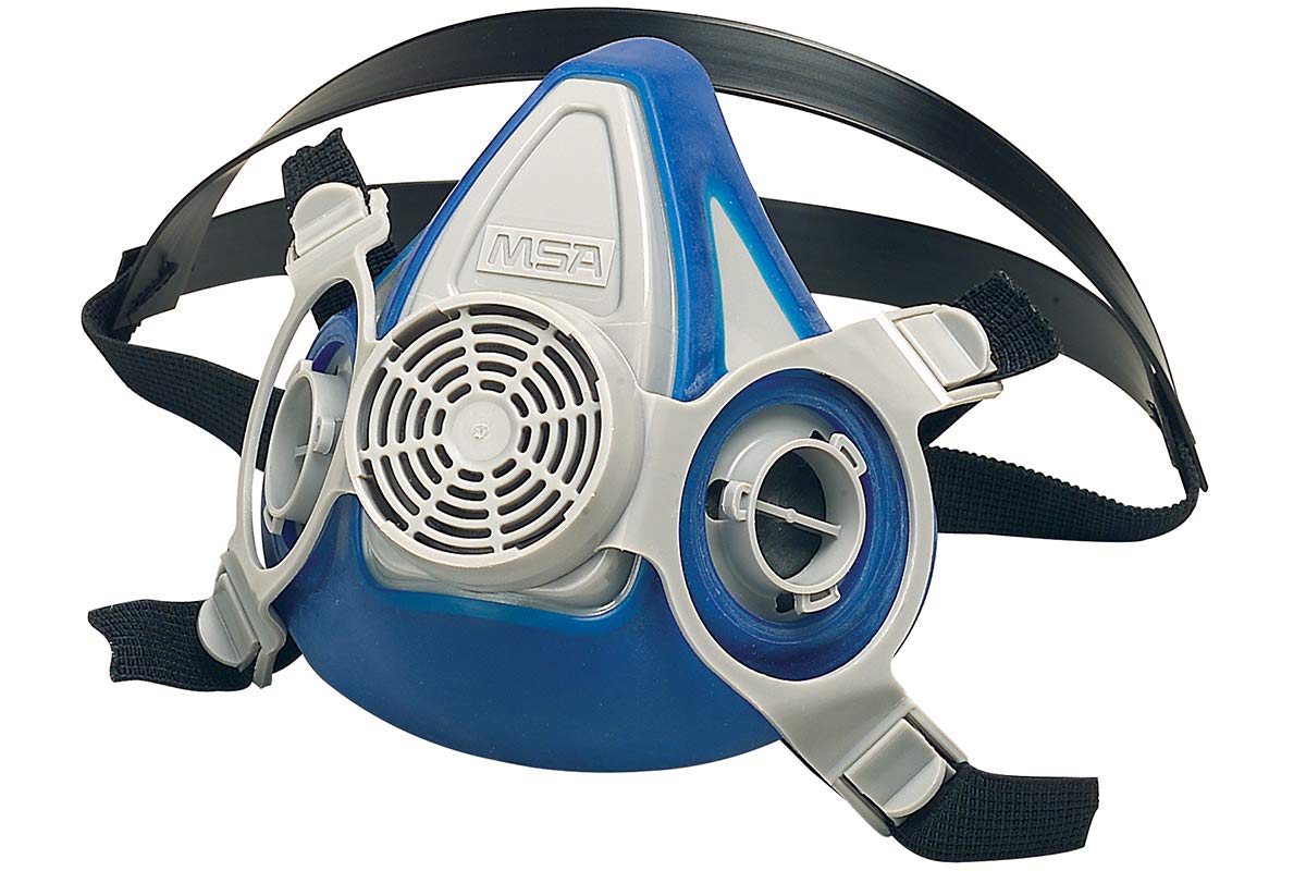 MSA (Mine Safety Appliances) 815452 Large Advantage 200 LS Series Half Mask Air Purifying Respirator, English, 1.534 fl. oz., Plastic, 1" x 1" x 1"