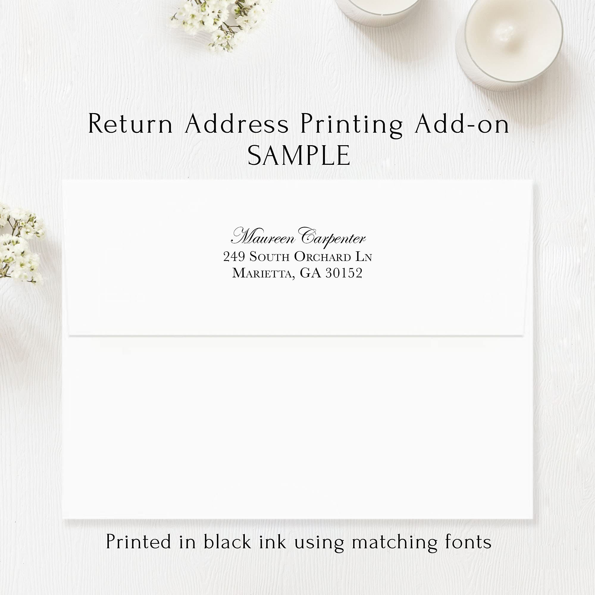 Hello Love Goods White Floral and Greenery Funeral Thank You Cards, Sympathy Acknowledgement Cards, 4.25x5.5 Flat Bereavement Notes with Envelopes